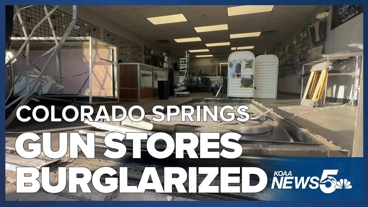 Two gun stores in Colorado Springs the victim of a smash and grab - YouTube