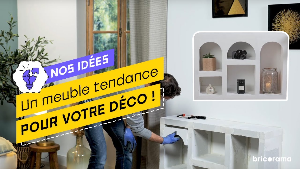 Un meuble niche en béton cellulaire ? On vous montre | Bricorama - YouTube