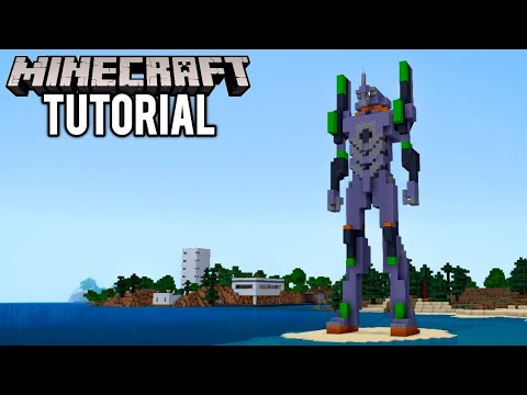 MINECRAFT : How To Build EVA-01 From Neon Genesis Evangelion エヴァンゲリオン初号 ...
