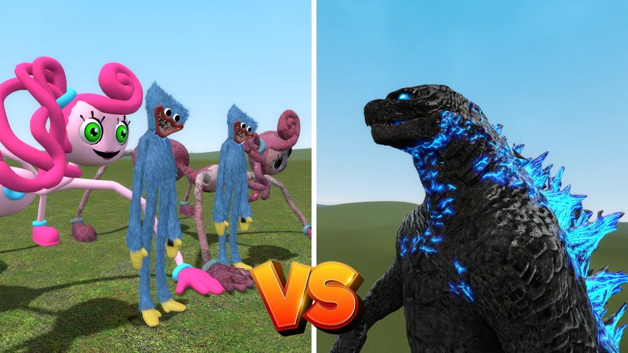 GODZILLA FIGHT - GODZILLA VS POPPY PLAYTIME FAMILLY - In Garry's Mod ...