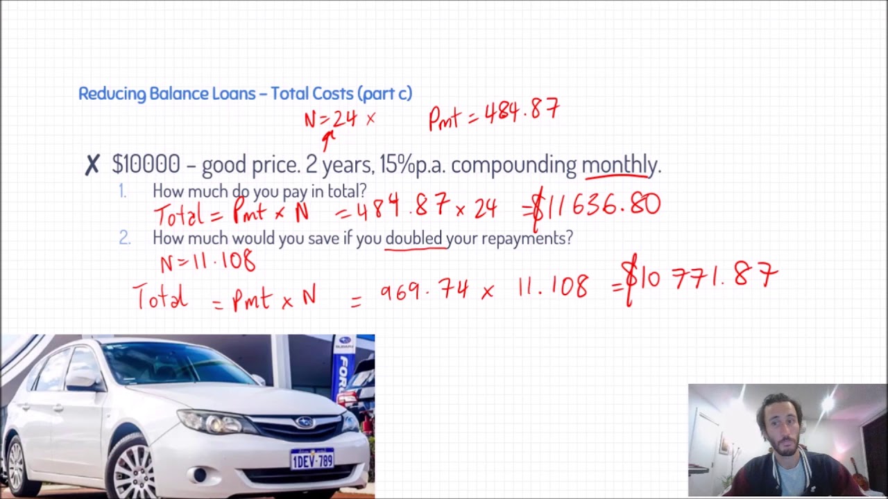 Recursion and Finance - Chapter 6 - Lesson 1c - Total amount paid and ...