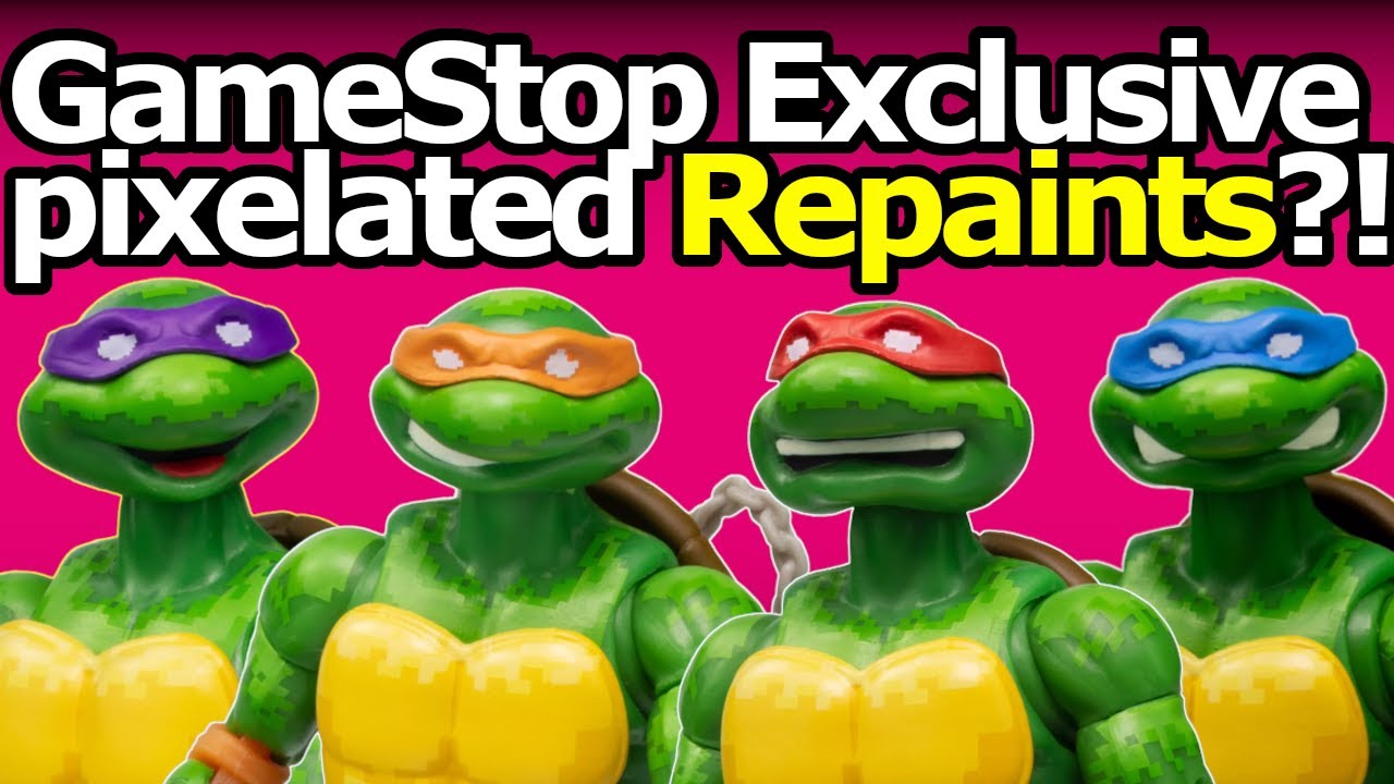 Are The New GameStop Exclusive Arcade Game TMNT Figures Worth It? - YouTube