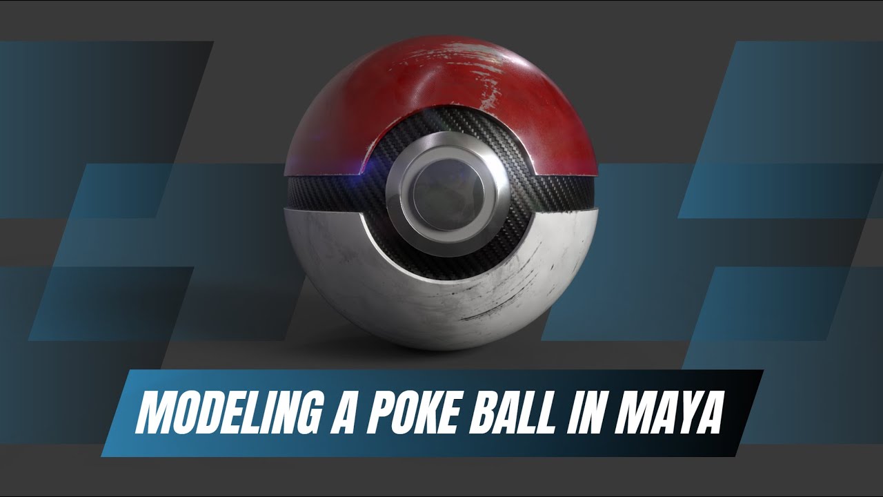 How to Model a Production-Ready Pokéball in Maya - YouTube