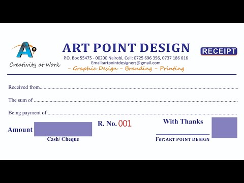 How to design Company Receipt DL size #coreldrawx7 Tutorial Part 2 ...