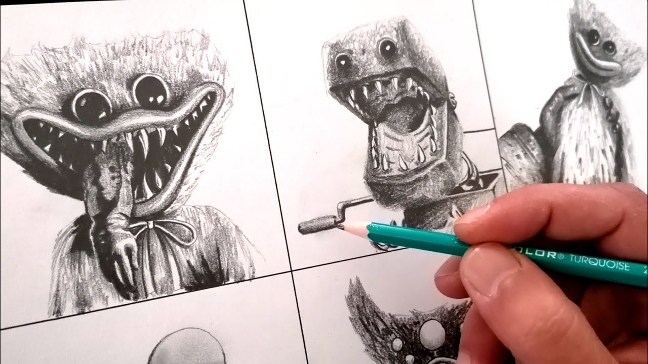 Dibujando PROJECT PLAYTIME pero solo utilice LAPIZ | drawing project ...