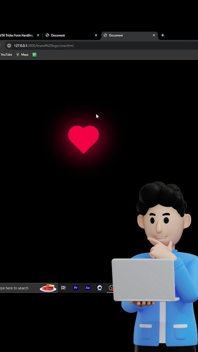 5/50 Tricks: Heart Animation Using | HTML CSS JS Animation and Effects #html #css # ...