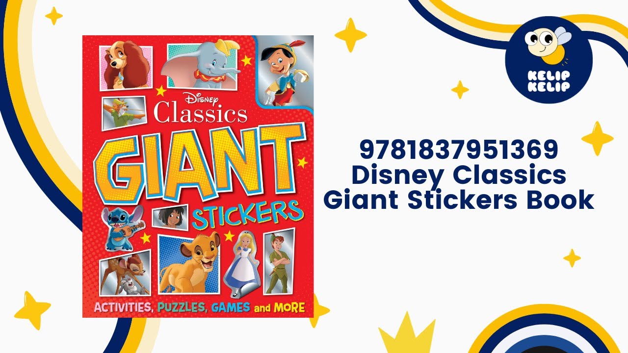 9781837951369 Disney Classics Giant Stickers Book - YouTube