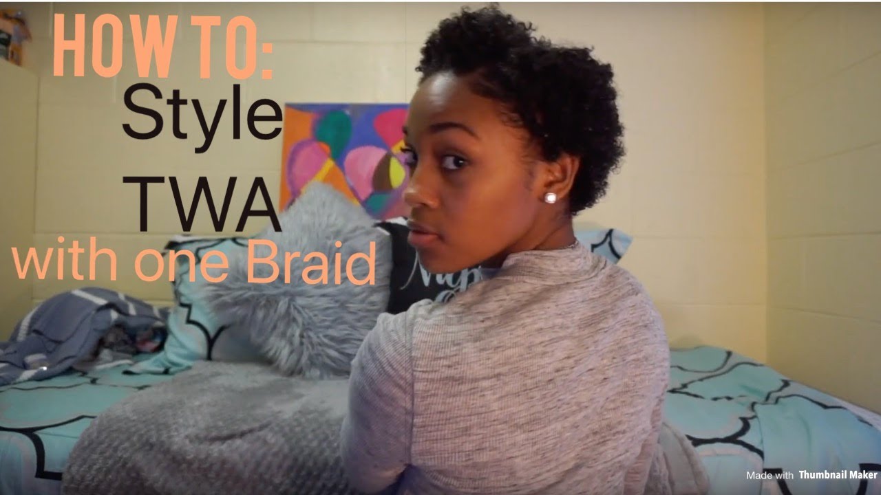 How to: Style : TWA with One Braid - YouTube