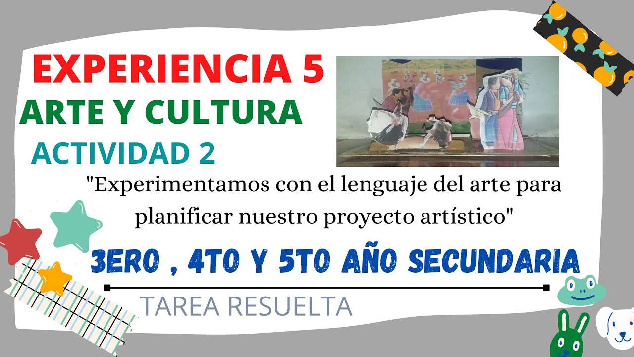 3°4°y 5° ARTE Actividad 2 Experimentamos con el lenguaje del arte para ...