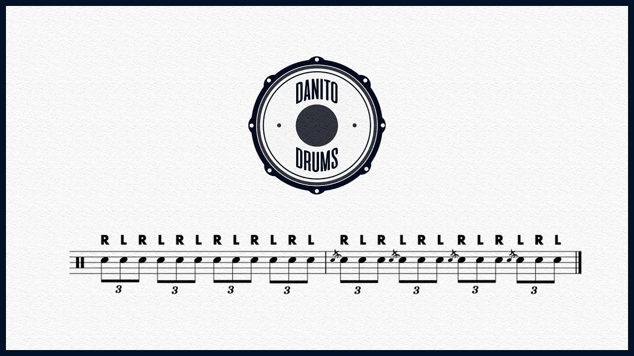8th Note Triplets and Flam Accents Combo | Warm Up | Danito Drums - YouTube