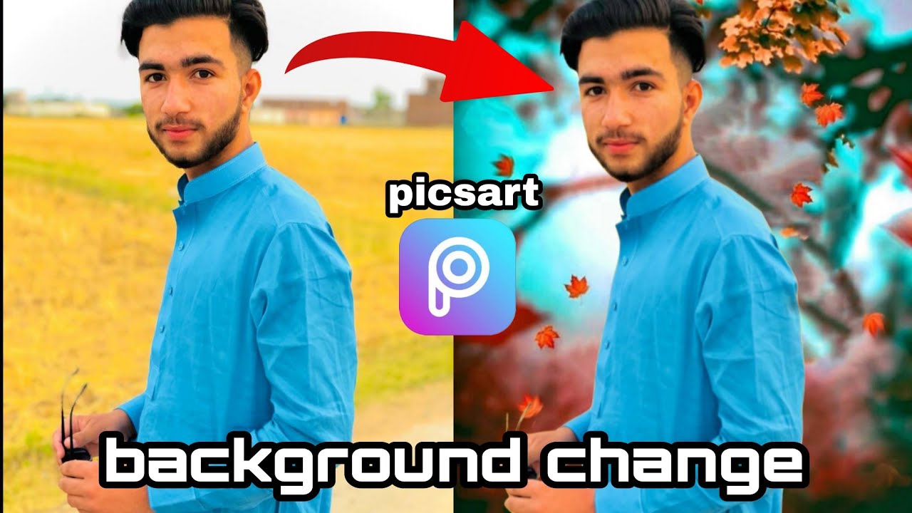 how to change background in picsart || picsart background change ...