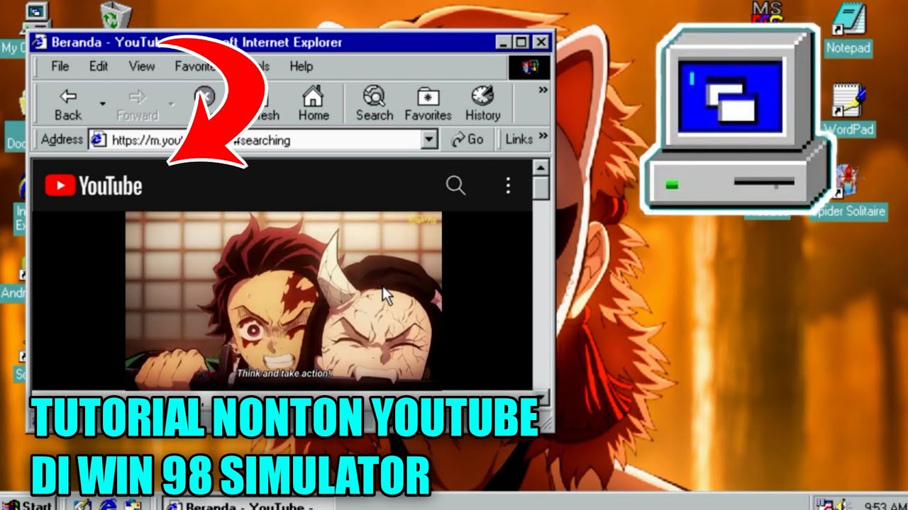 TUTORIAL Nonton YouTube di Game Win 98 Simulator - Win 98 Simulator ...