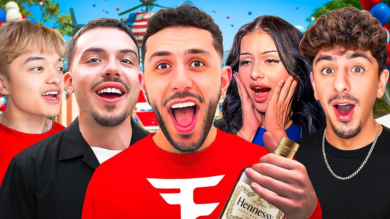 I Went to a SECRET FaZe HOUSE PARTY! 4th of July Celebrity Event! - YouTube