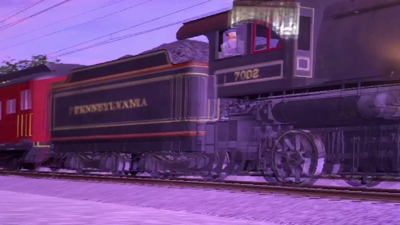 Pennsylvania 7002 Pulls A 4-Car Passenger Train - YouTube