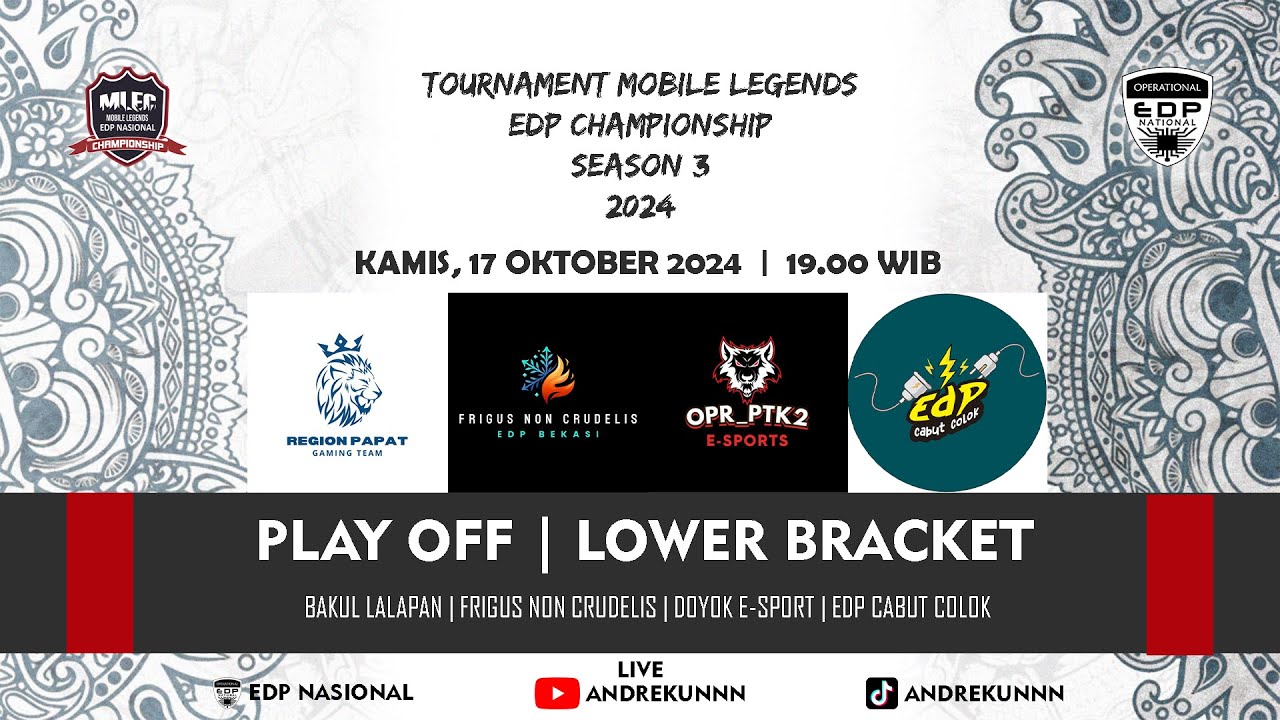 🔴 LIVE | MLEC ID S3 | PLAY OFF | LOWER BRACKET | MATCH 11 DAN 12 | EDP ...