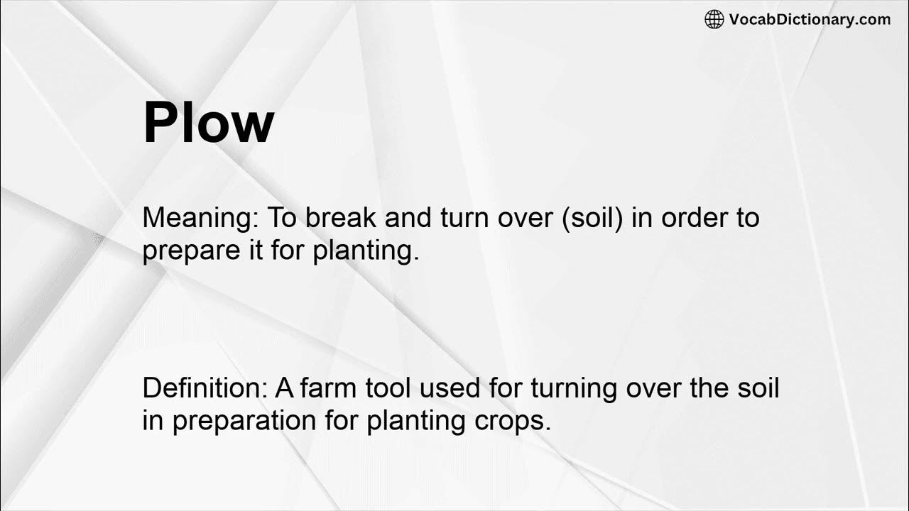 Plow Meaning - YouTube