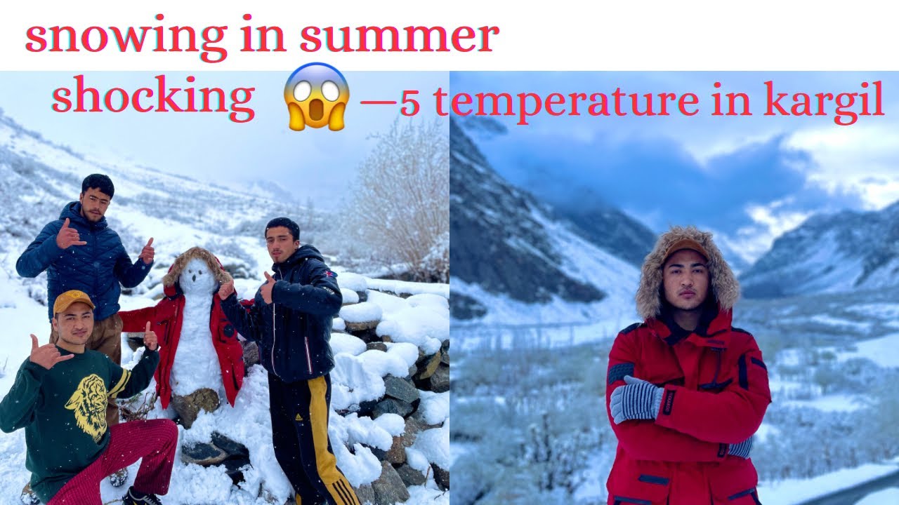First time snowing in summer || -5 temperature in kargil ladakh 🌨️😱 ...