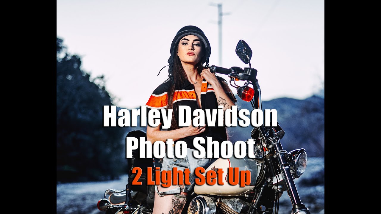 Harley Davidson Photo Shoot- 2 Light Set Up - YouTube
