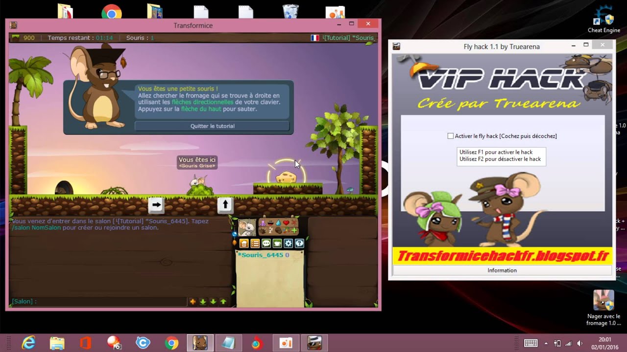 Transformice - Fly hack 1.1 by Truearena [ON] - YouTube