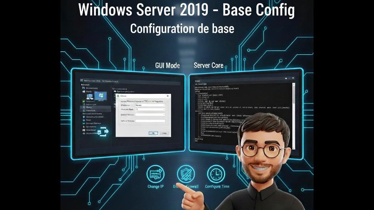 Configuration de base Windows Server 2019 - YouTube