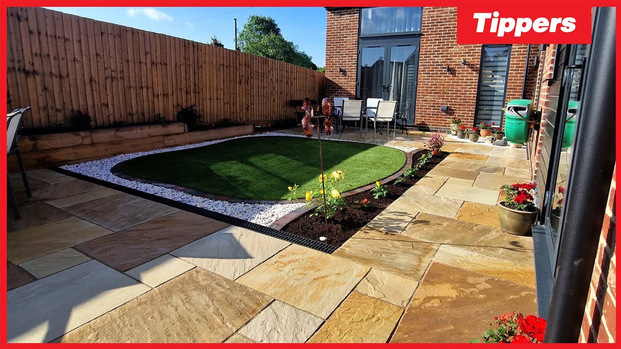 Tippers Natural Stone Paving Buff Blend 15.22m2 Project Packs - 22mm ...