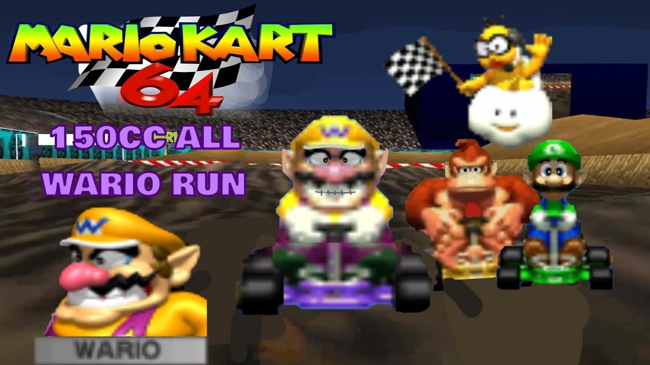 Mario Kart 64 (All Wario Run) 150cc - YouTube