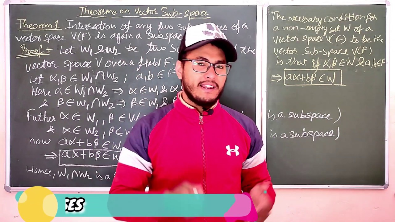 Intersection of 2 subspaces of a vector space is also a subspace ...