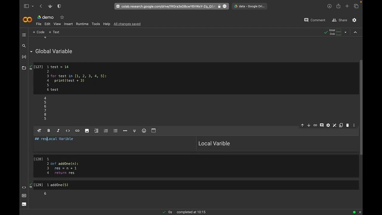 Basics- local & global variables - YouTube