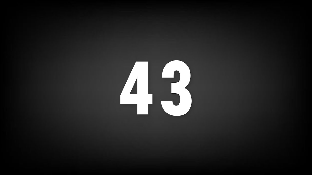 43 Second Countdown Timer | No Copyright - YouTube