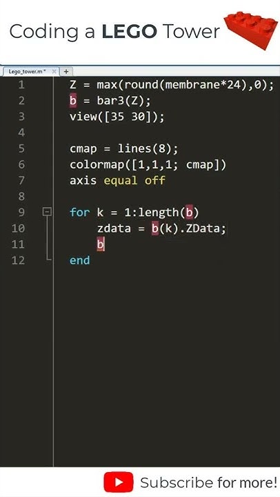Coding a Lego tower in MATLAB 🤔 - YouTube
