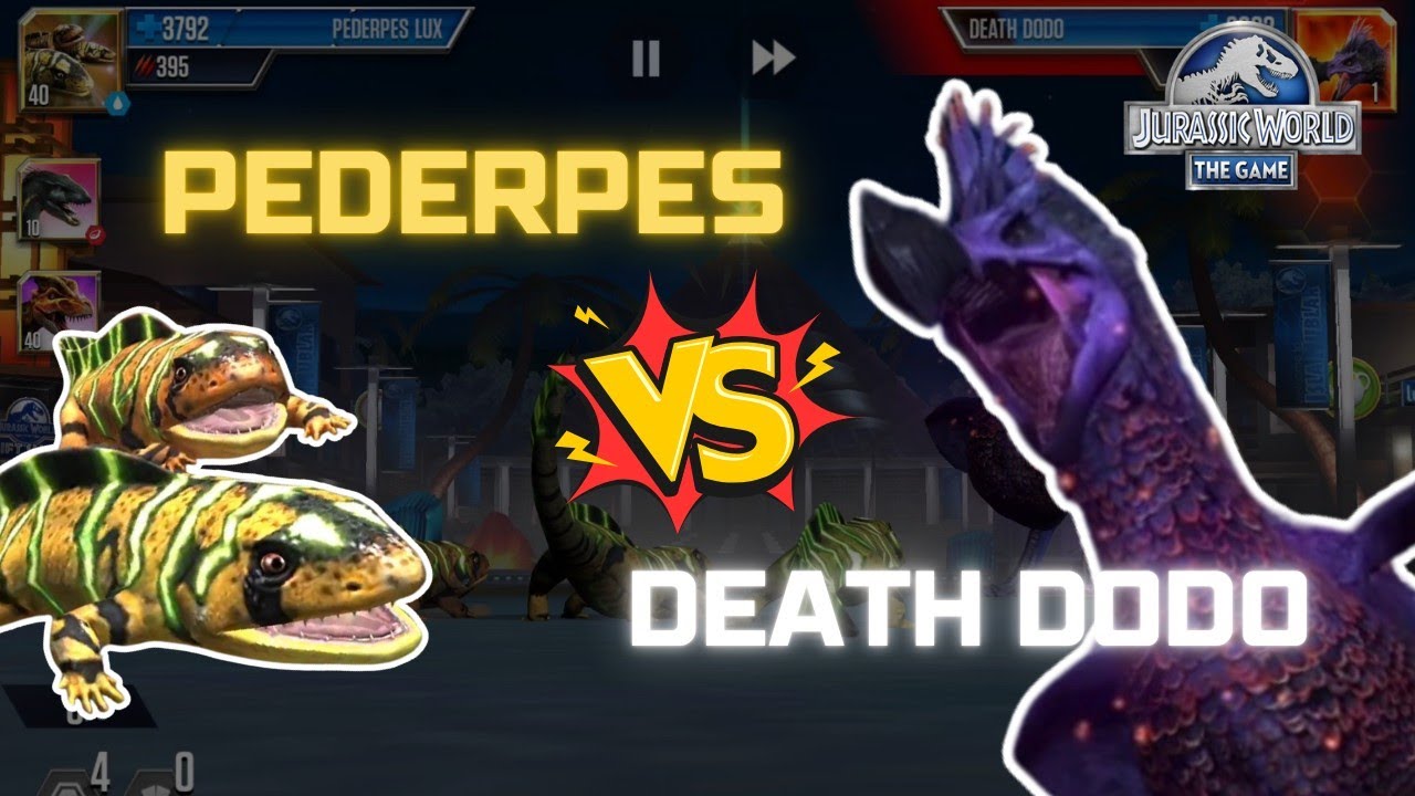 Pederpes Lux Max Level 40 Vs Boss Dodo; Jurassic World The Game - YouTube