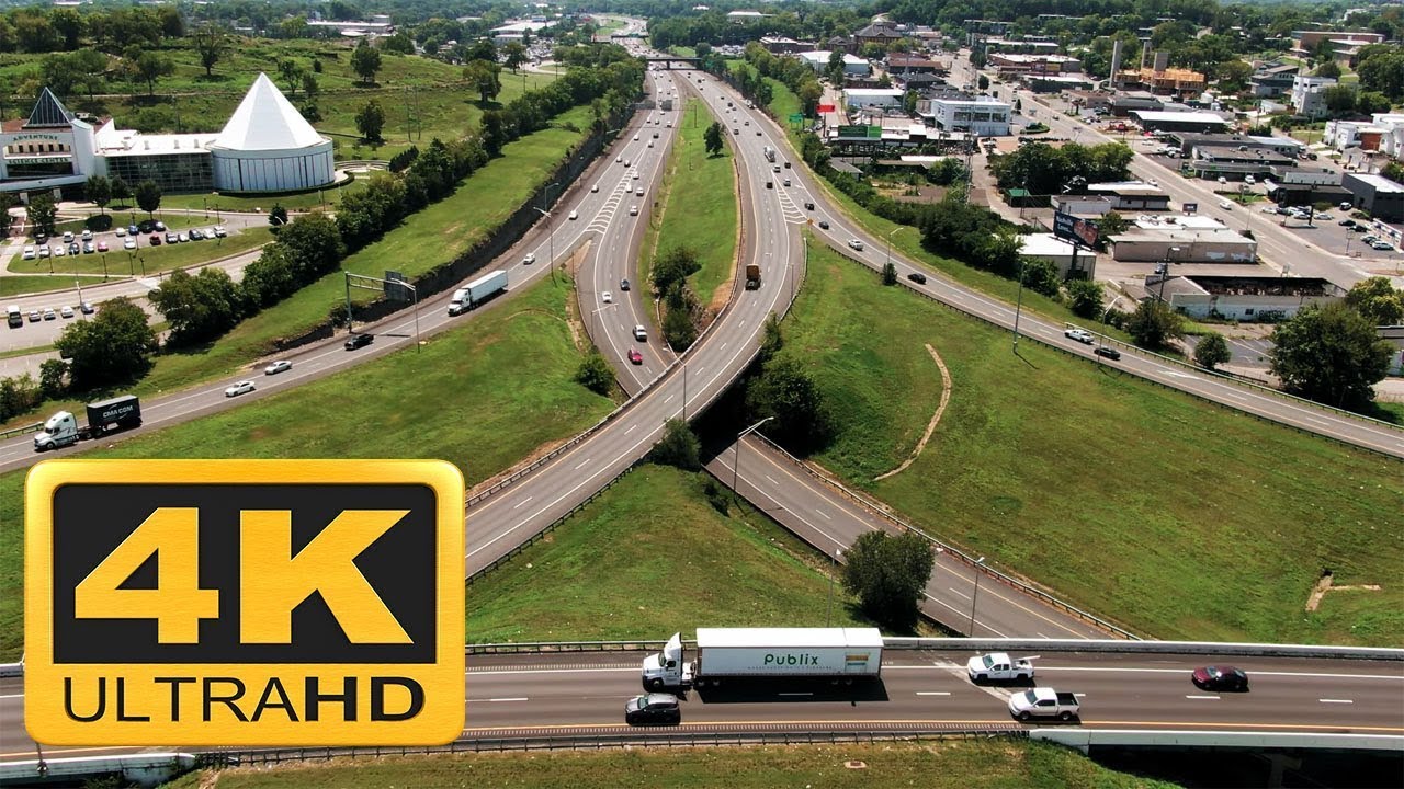 Highway busy road relaxing video 4K HDR Ultra HD 60 FPS no filter ...