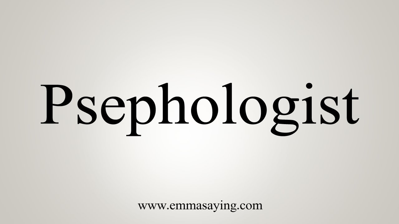 How To Say Psephologist - YouTube