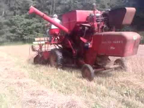 Massey Harris 35 Combine - YouTube