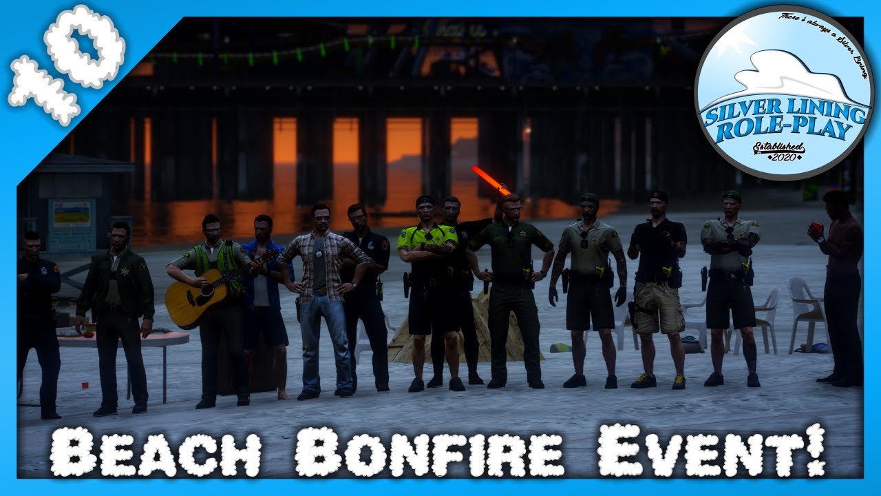 Silver Lining Role-play | Beach Bonfire Event! | Ep. 10 On-Duty - YouTube