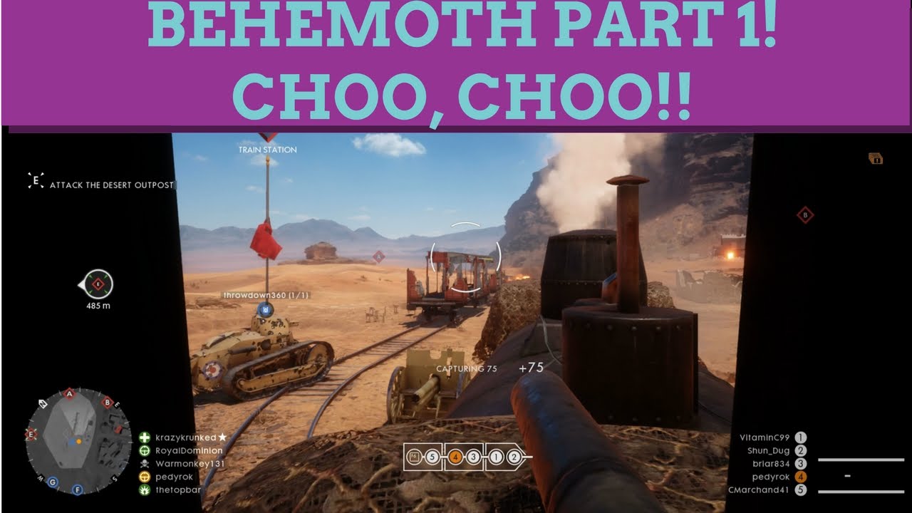 Battlefield 1 Beta Gameplay Armored Train Behemoth 1080P 60FPS Part 1 ...
