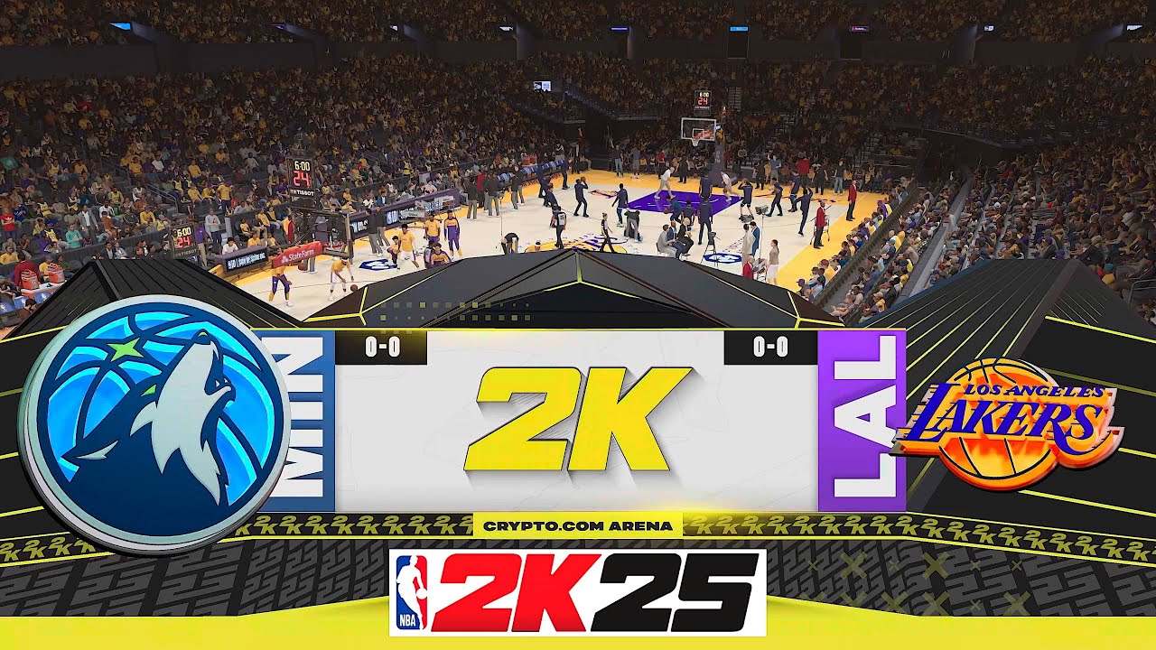 NBA 2K25 Preseason Gameplay - Timberwolves vs Lakers - Anthony Edwards ...