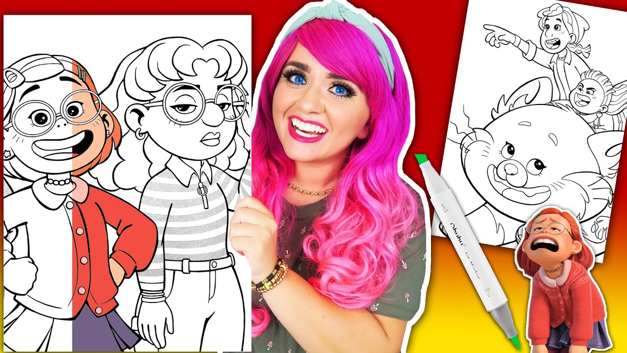 Coloring Mei Mei & Friends + Red Panda Mei from Turning Red | Ohuhu Art ...