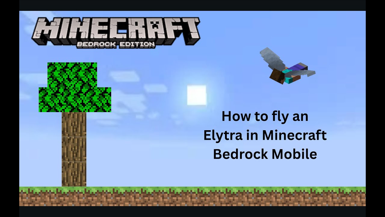 How to fly an Elytra in Minecraft Bedrock ( Mobile ) - YouTube