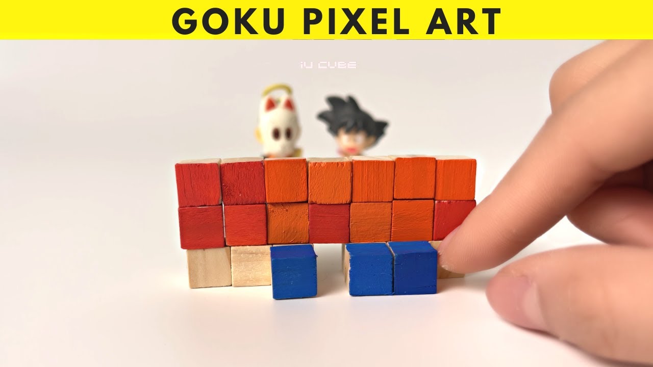 DIY Minecraft Wood Art: How to Create a Goku Pixel Art with Square ...