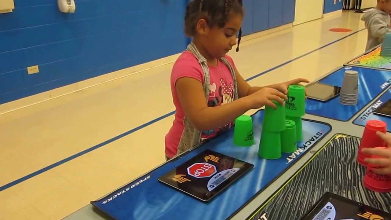 Cup Stacking with IPad Timer - YouTube