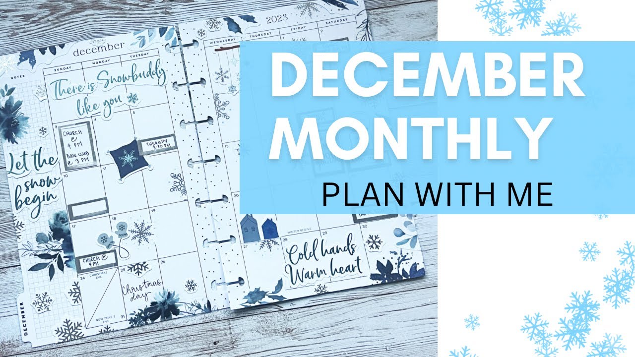 December Monthly Plan With Me | Winter them | Happy Planner Mini - YouTube