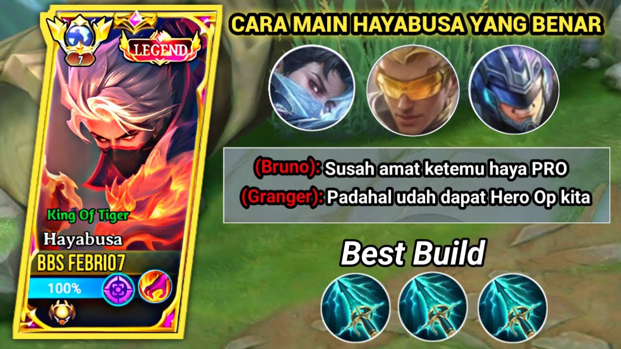 CARA MAIN HAYABUSA 7 MENIT WIN | BUILD HAYABUSA TERSAKIT 2024-MLBB ...