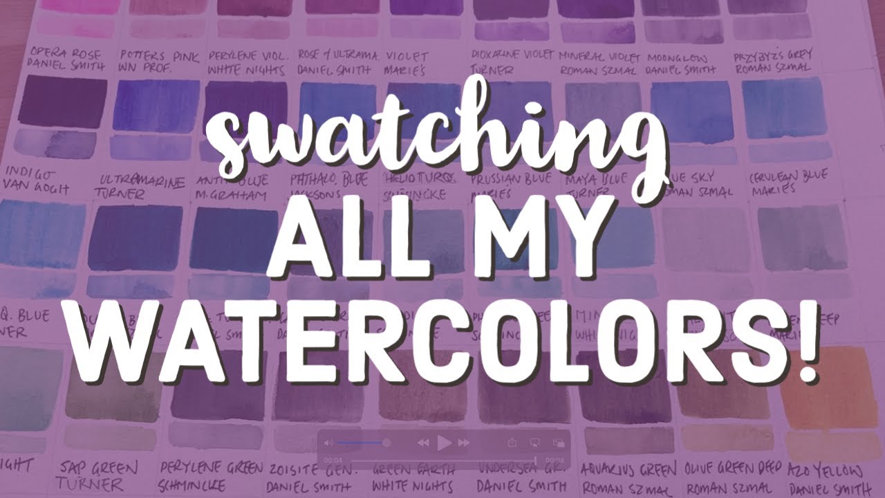 Swatching ALL MY WATERCOLORS! Creating a Custom Palette Roman Szmal ...