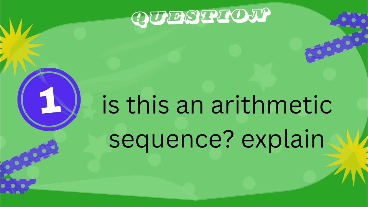 Real-life arithmetic sequence. - YouTube