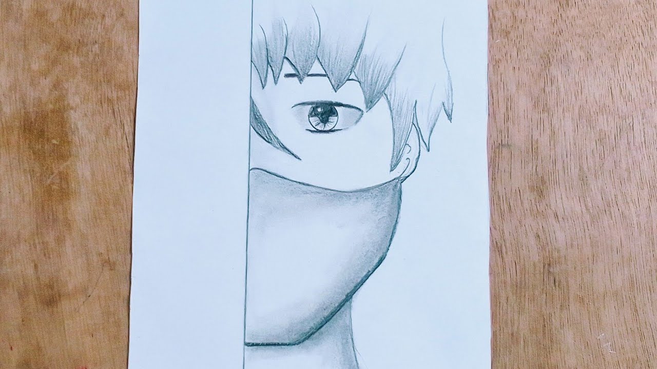 Easy anime drawing || How to draw anime step by step || Pencil sketch ...