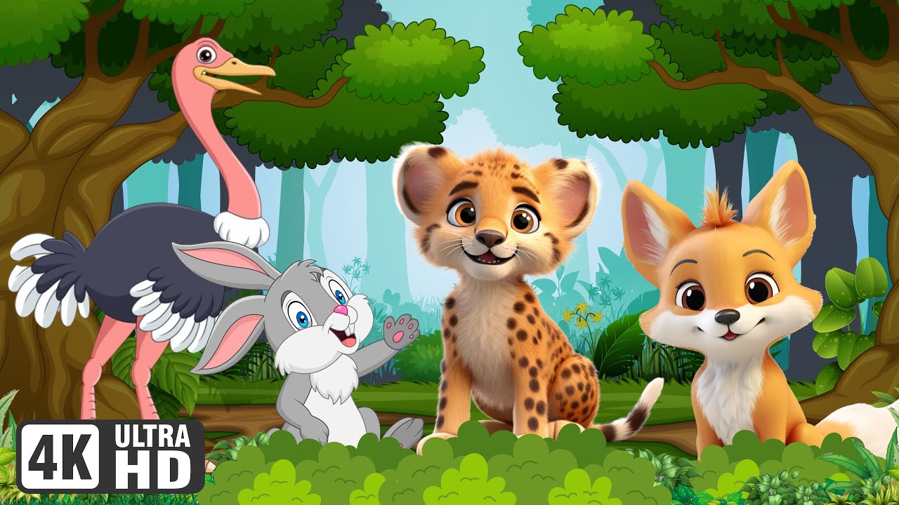 Collection of Cute Animal Sounds: Ostrich, Rabbit, Cheetah, Fox ...