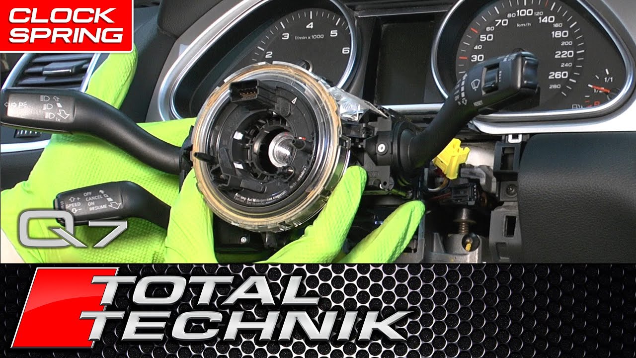 How to Replace Clock Spring (Squib) - Audi Q7 (4L 2005-2015) | COMPLETE ...