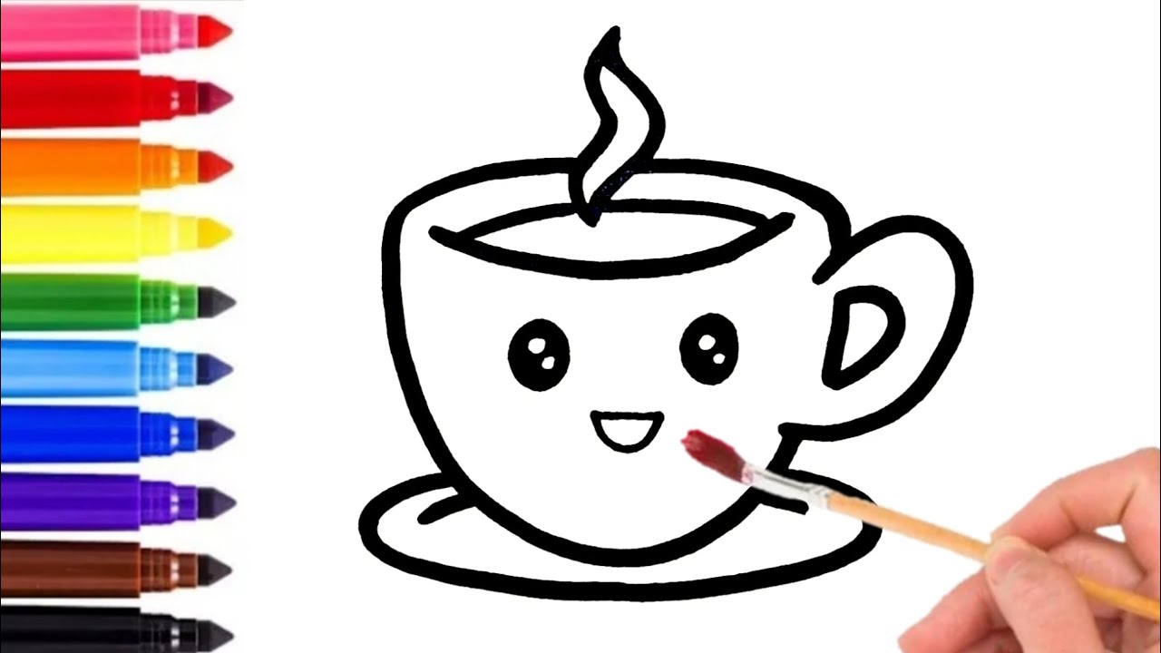 How to Draw a Cup | Cup Plate Drawing | How to Draw a Cup and Saucer ...