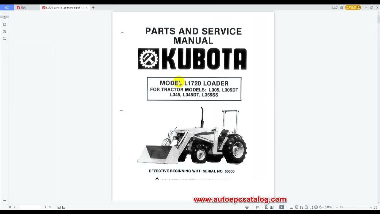 Kubota Machine Workshop Service Manual+EPC PDF Download Not Full - YouTube